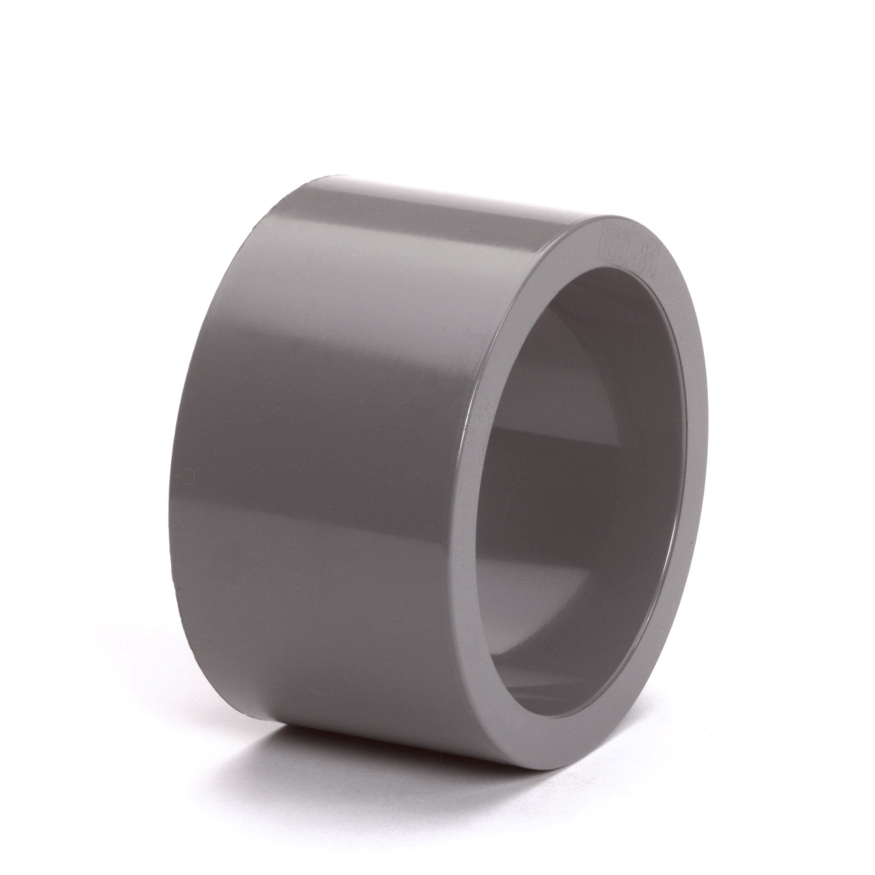 Rainwater pipe reducer, PVC, internal x external adhesive, grey, 80 x ...