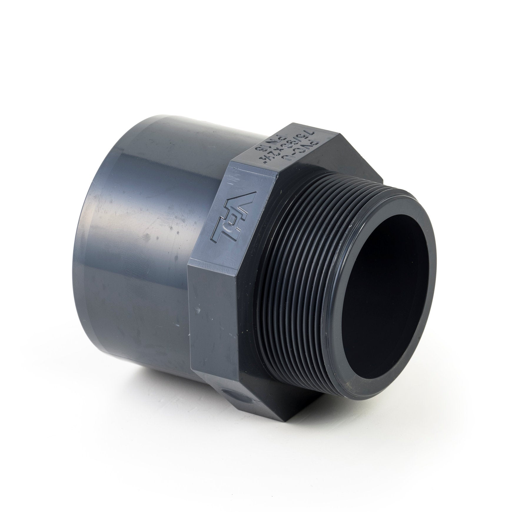 VDL PVC threaded stud, internal bond x male thread, 16 bar, 75/90 mm x ...